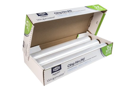 Toppits® Professional Wrapmaster® PE Cling Film Refill Rolls 45cm x 300m x3 - Wulff Supplies